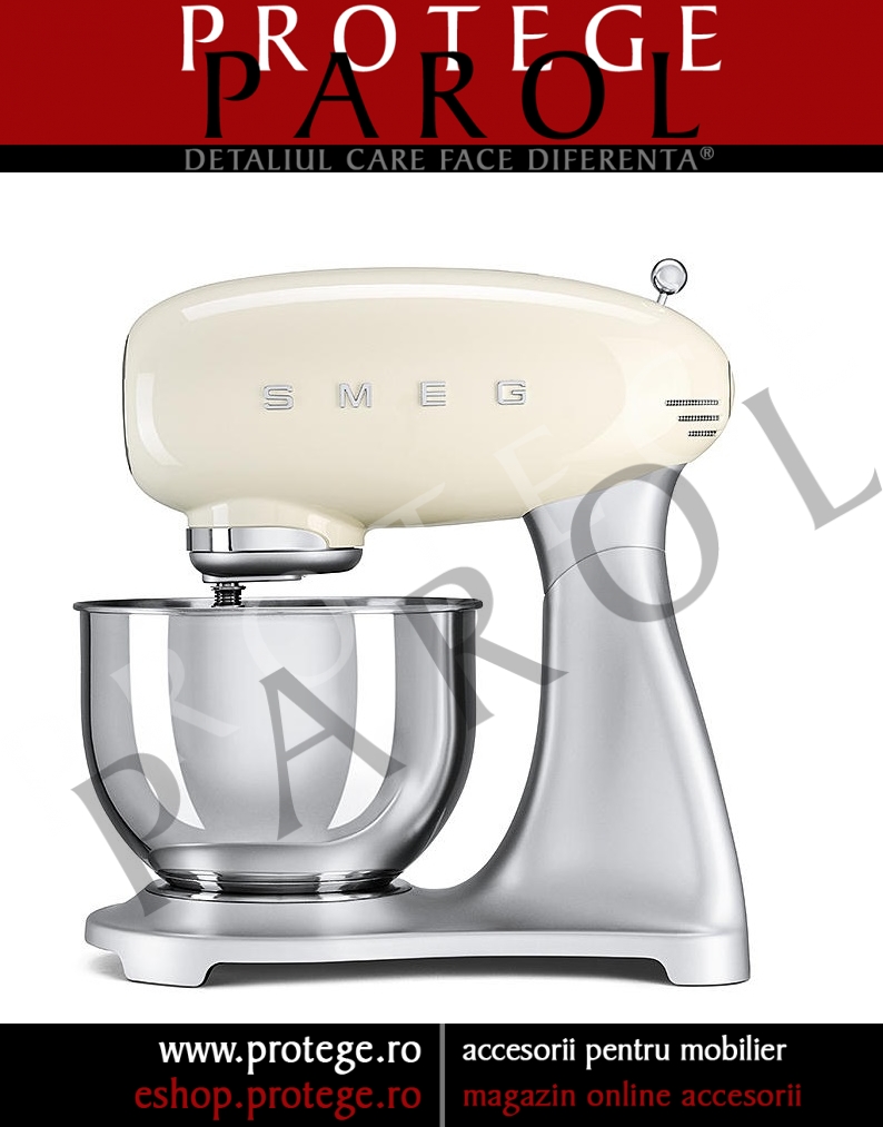 Mixer Smeg crem, retro, 10 viteze, 800 W, SMF01CREU - Electrocasnice ...